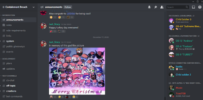 The Containment Breach Discord Server | Roblox Minitoon's SCP ...