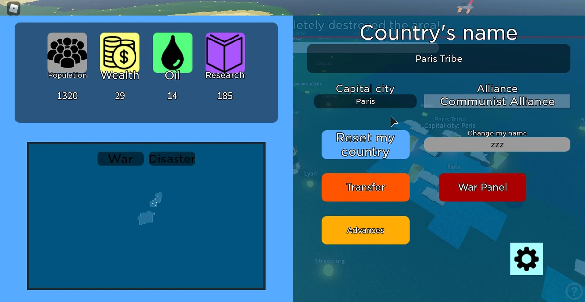 Settings Pannel | Roblox Nations Wiki | Fandom