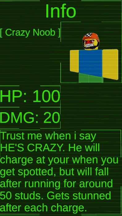 Crazy Noob | Roblox Noob Exterminators Wiki | Fandom