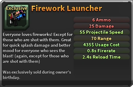 Firework Launcher | Pixel Gun Tower Defense Wiki | Fandom