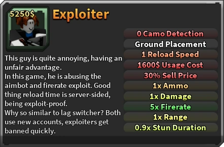 Exploiter | Pixel Gun Tower Defense Wiki | Fandom
