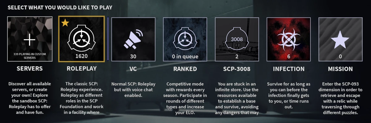 Modes | SCP: Roleplay Wiki | Fandom