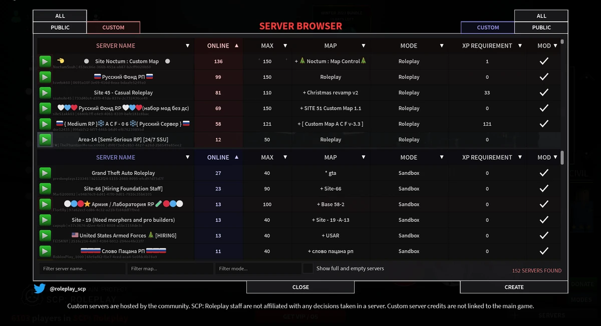 Custom Servers | SCP: Roleplay Wiki | Fandom
