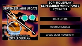 September Mini Update | SCP: Roleplay Wiki | Fandom