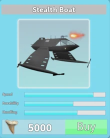Barco Stealth | Wiki Roblox sharkbite en español | Fandom