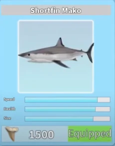 Shortfin Mako | Wiki Roblox sharkbite en español | Fandom