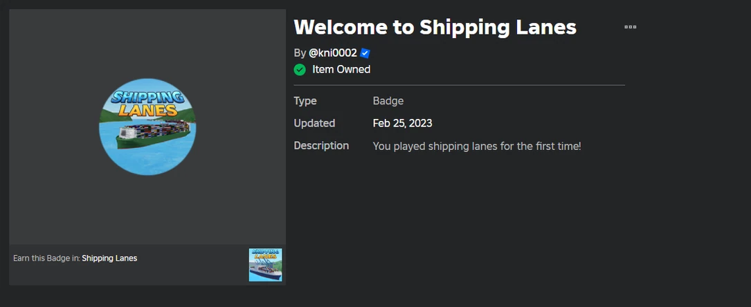 Badges | Shipping Lanes Wiki | Fandom