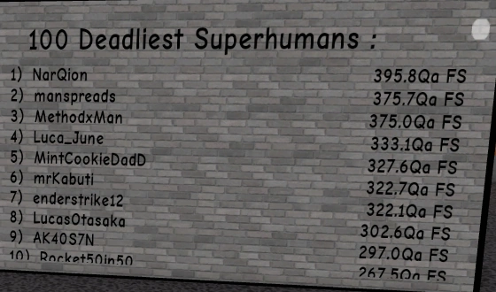 Updated Leaderboards | Roblox Super Power Training Simulator Wiki | Fandom