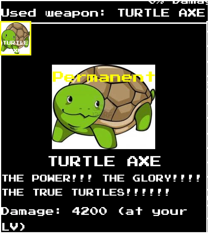 Turtle axe | Roblox Undertale Monster Mania Wiki | Fandom