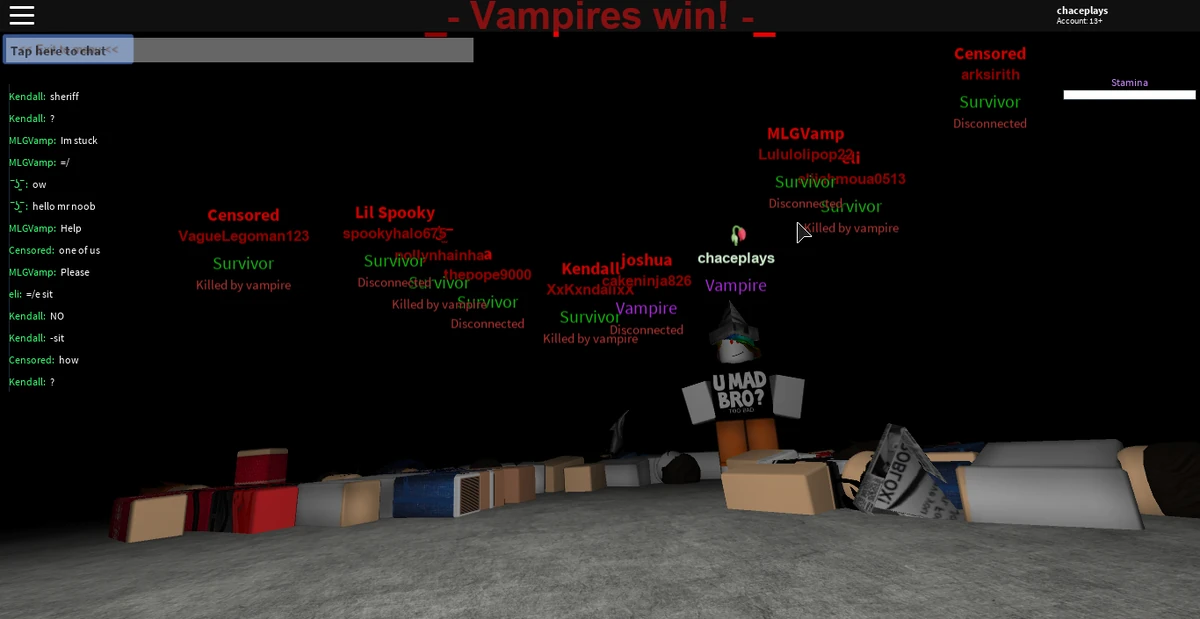 Round End Roblox Vampire Hunters Wikia Fandom