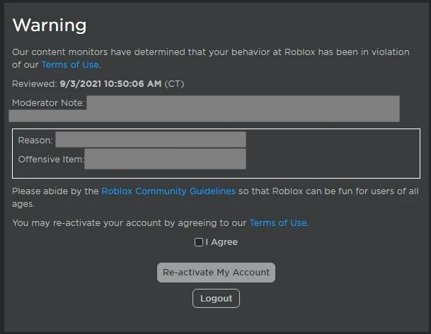 Account moderation/Gallery | Roblox Wiki | Fandom