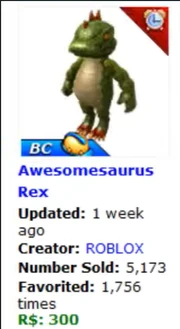 Awesomesaurus Rex | Roblox Wiki | Fandom