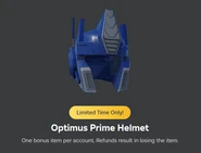 Transformers One Optimus Prime Helmet | Roblox Wiki | Fandom