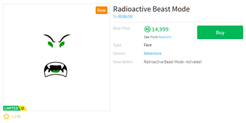 Radioactive Beast Mode | Roblox Wiki | Fandom