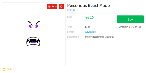 Poisonous Beast Mode | Roblox Wiki | Fandom