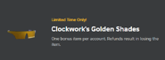 Clockwork's Golden Shades | Roblox Wiki | Fandom