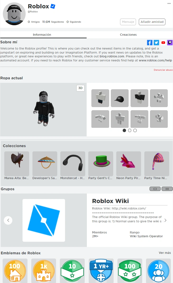 Perfil | Wiki Roblox | Fandom