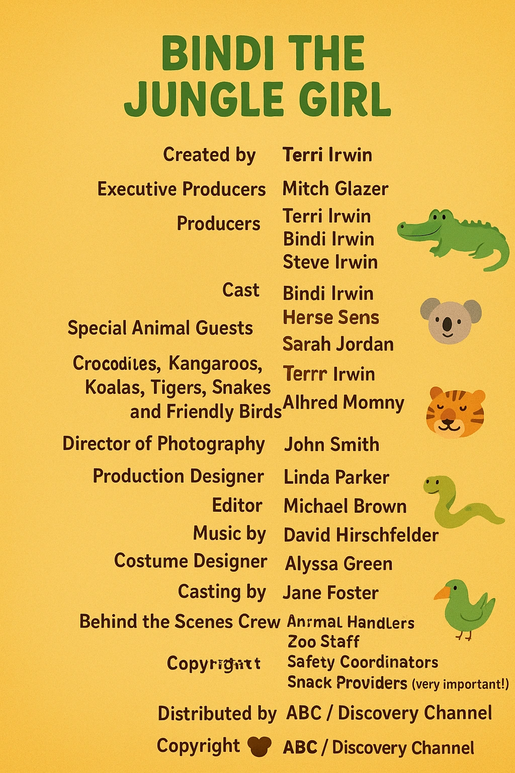 “Bindi the Jungle Girl/credits | Roblox Family Fan Fiction Wiki | Fandom