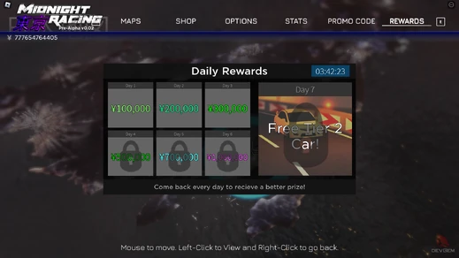 Daily Rewards | Midnight Racing Wiki | Fandom