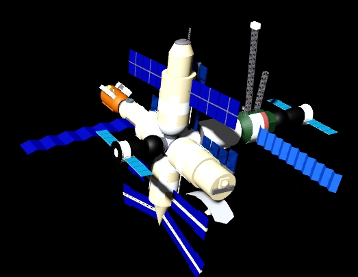 Mir Space Station Diagram Large
