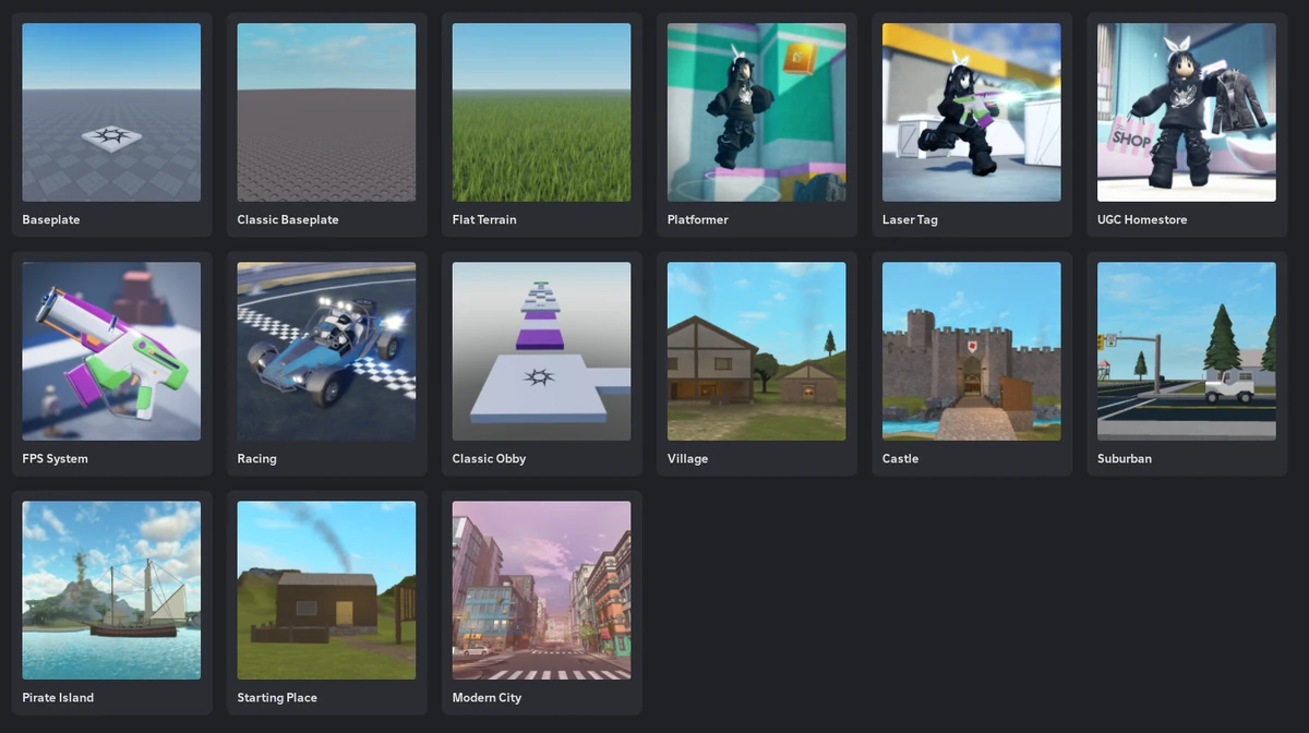 Templates | Roblox Studio Wiki | Fandom