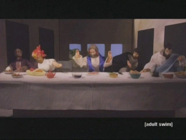 Last Supper Food Fight | Robot Chicken Wiki | Fandom