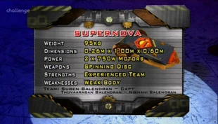 Supernova - Robot Wars Wiki - Robot Wars Extreme, BBC