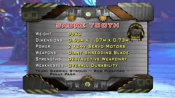 Sabretooth | Robot Wars Wiki | Fandom