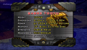 Sabretooth | Robot Wars Wiki | Fandom