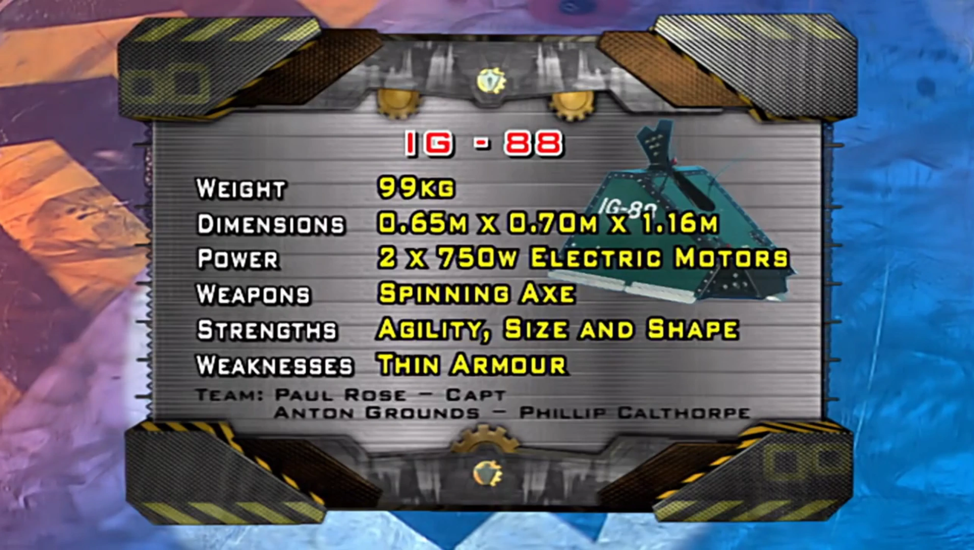 IG-88 - Robot Wars Wiki - Robot Wars Extreme, BBC