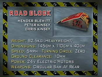 Roadblock | Robot Wars Wiki | Fandom
