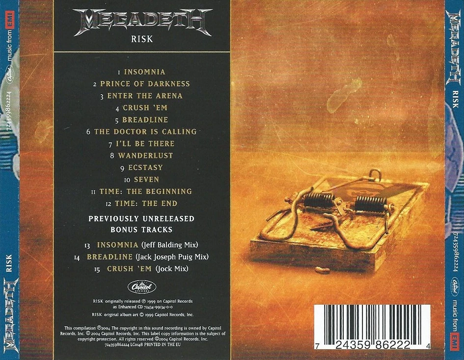 Risk (Megadeth album) | Rock & Metal wiki | Fandom