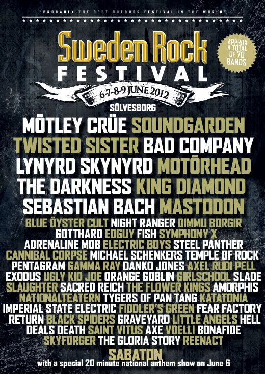 Sweden Rock 2012 | Rock & Metal wiki | Fandom