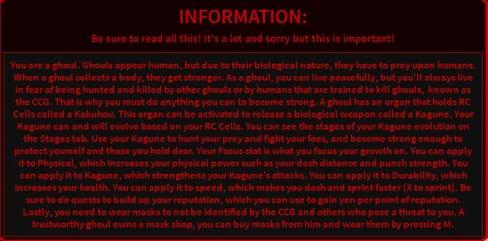 General Breakdown of Controls and Keys | Ro-Ghoul Wiki | Fandom
