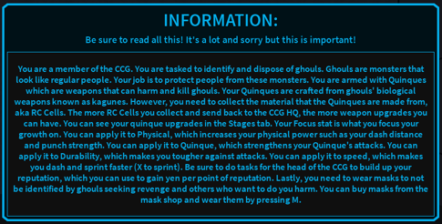 General Breakdown of Controls and Keys | Ro-Ghoul Wiki | Fandom
