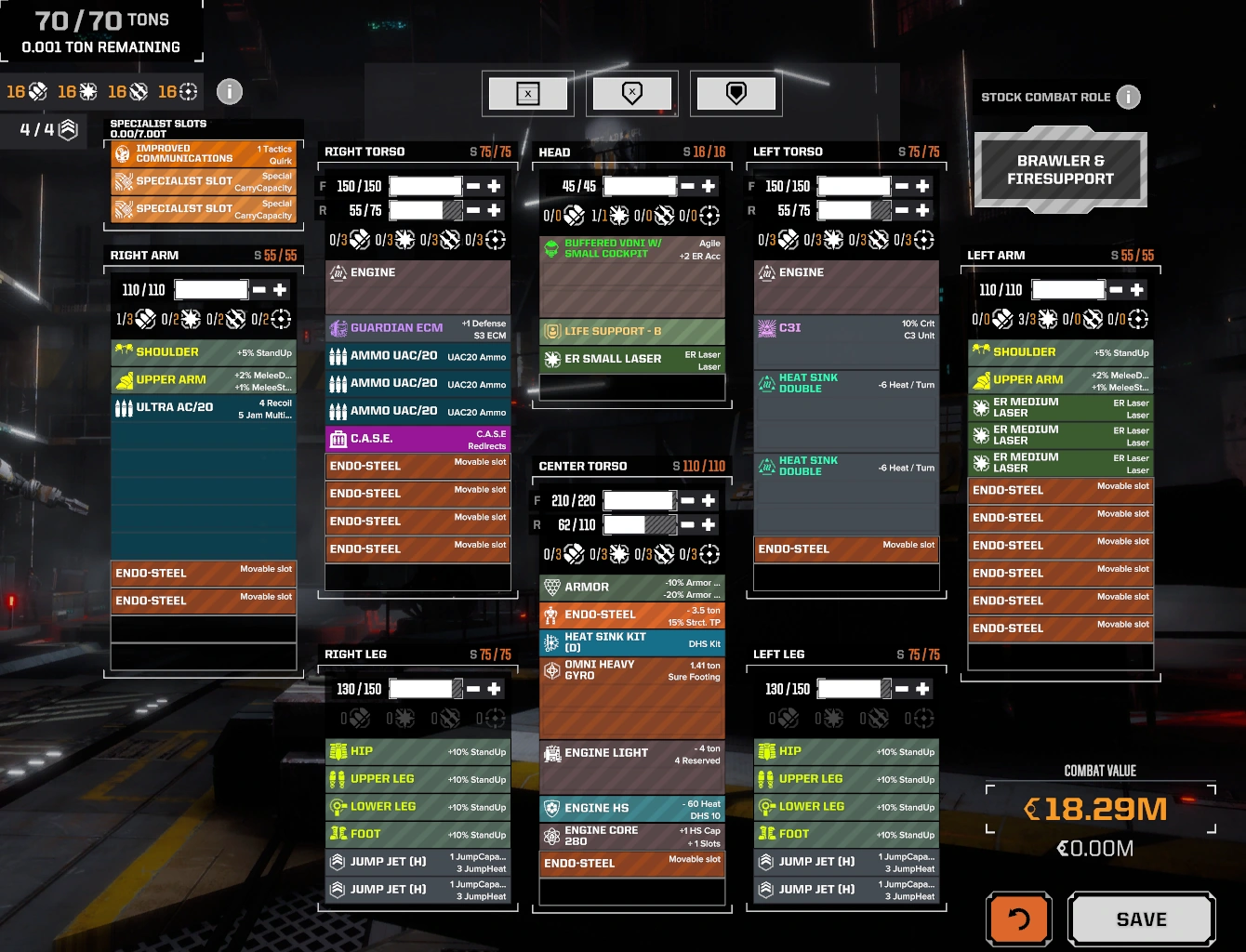 Mechs/C-DVA-OC - Official Roguetech Wiki