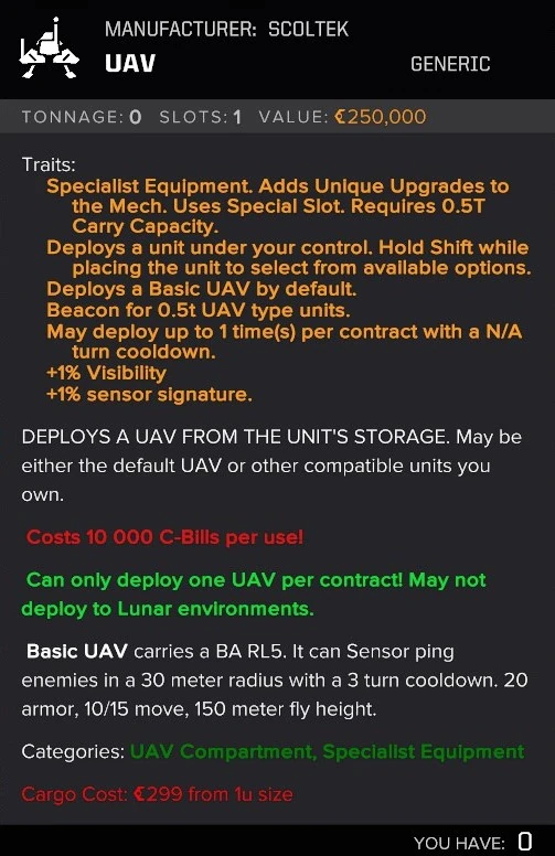 UAV Guide - Official Roguetech Wiki