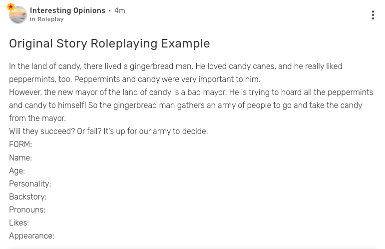 Original Story Roleplaying | Roleplaying Space Wiki | Fandom