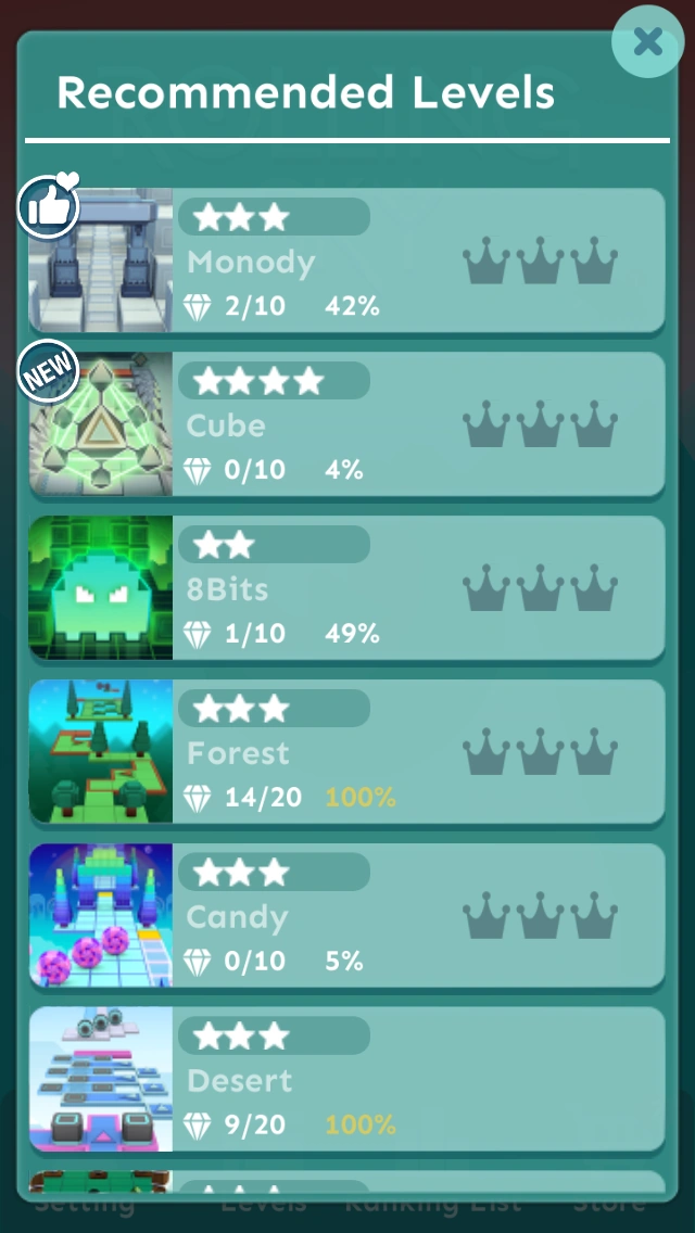 Level Menu | Rolling Sky Wikia | Fandom