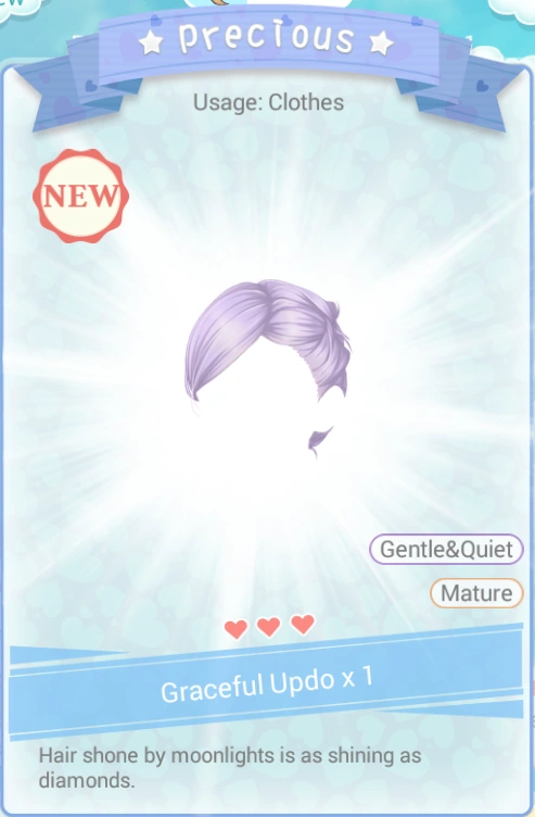 Graceful Updo | Romantic Diary Wikia | Fandom