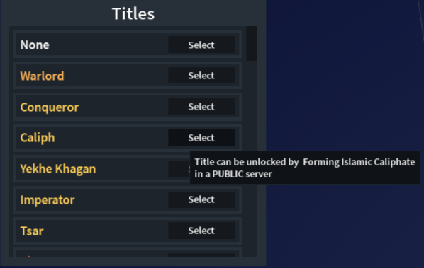 Titles | Roblox Rise of Nations Wiki | Fandom