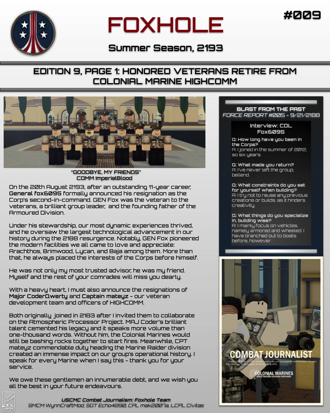 USCMC Newsletters | USCMC Wiki | Fandom