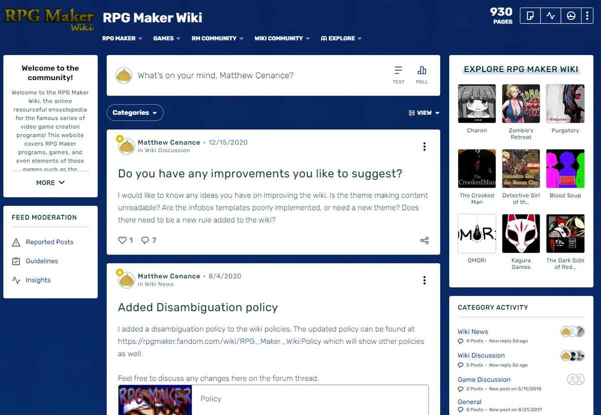 RPG Maker Wiki:Discussions | RPG Maker Wiki | Fandom