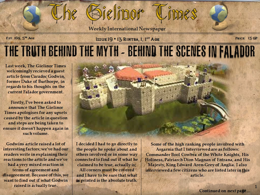 The Gielinor Times/Issue Nineteen | RuneScape Roleplay Wiki | Fandom