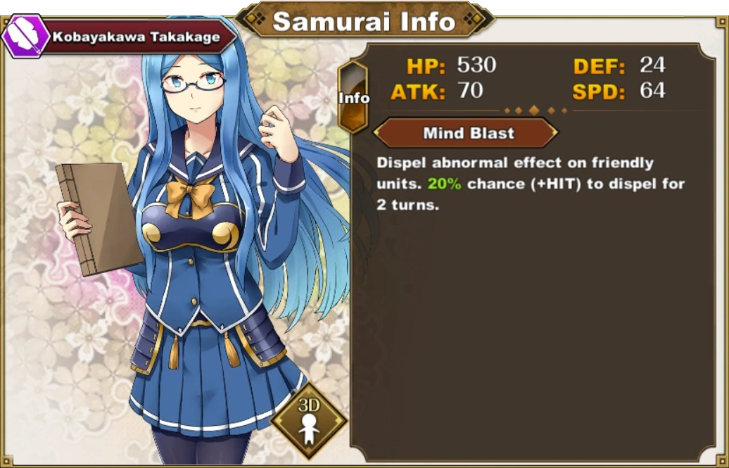 Kobayakawa Takakage | Rumblade Wiki | Fandom