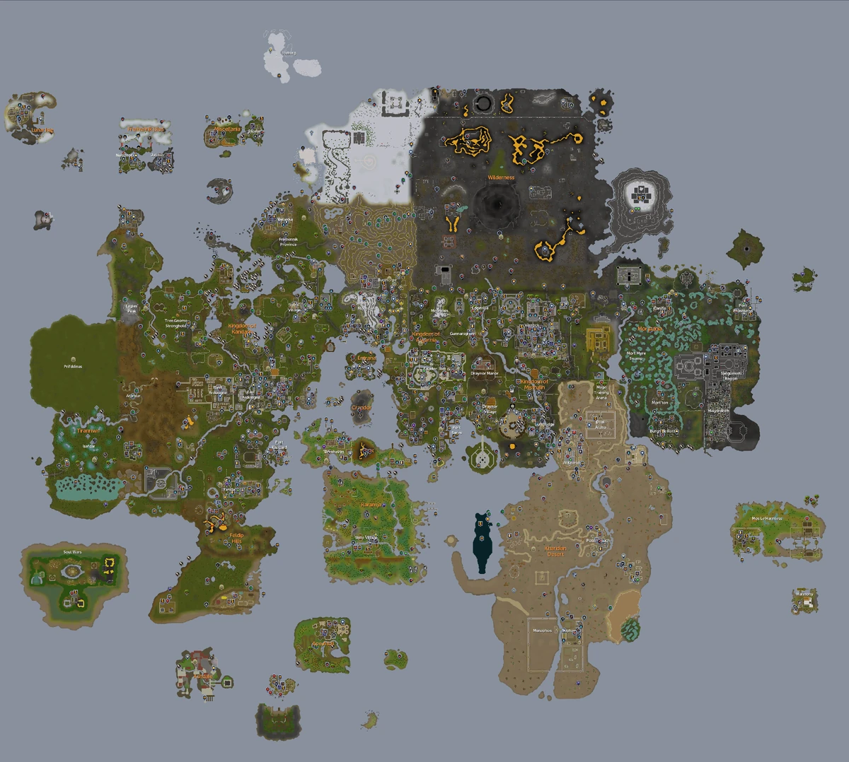 World map | RuneScape Wiki | Fandom