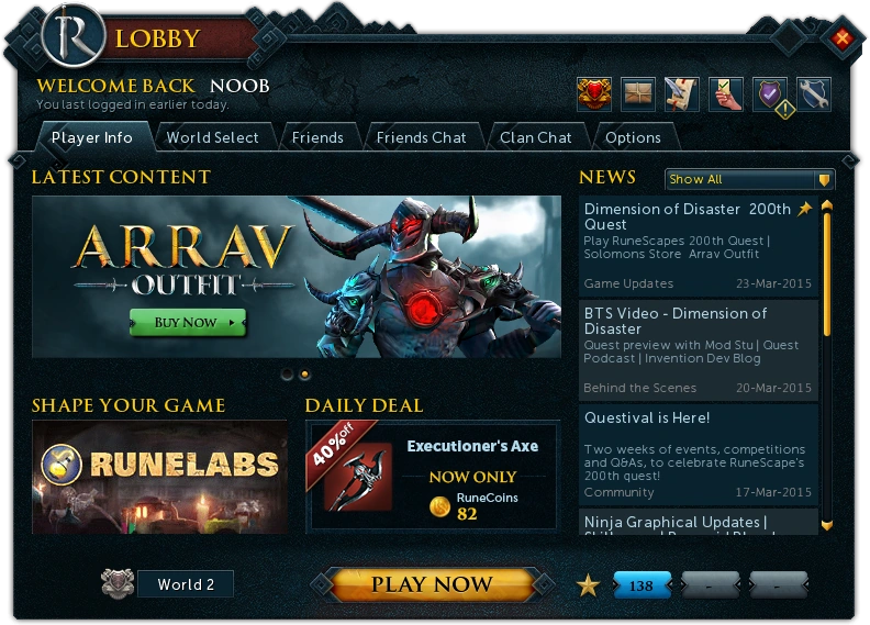 RuneScape Lobby | RuneScape Wiki | Fandom