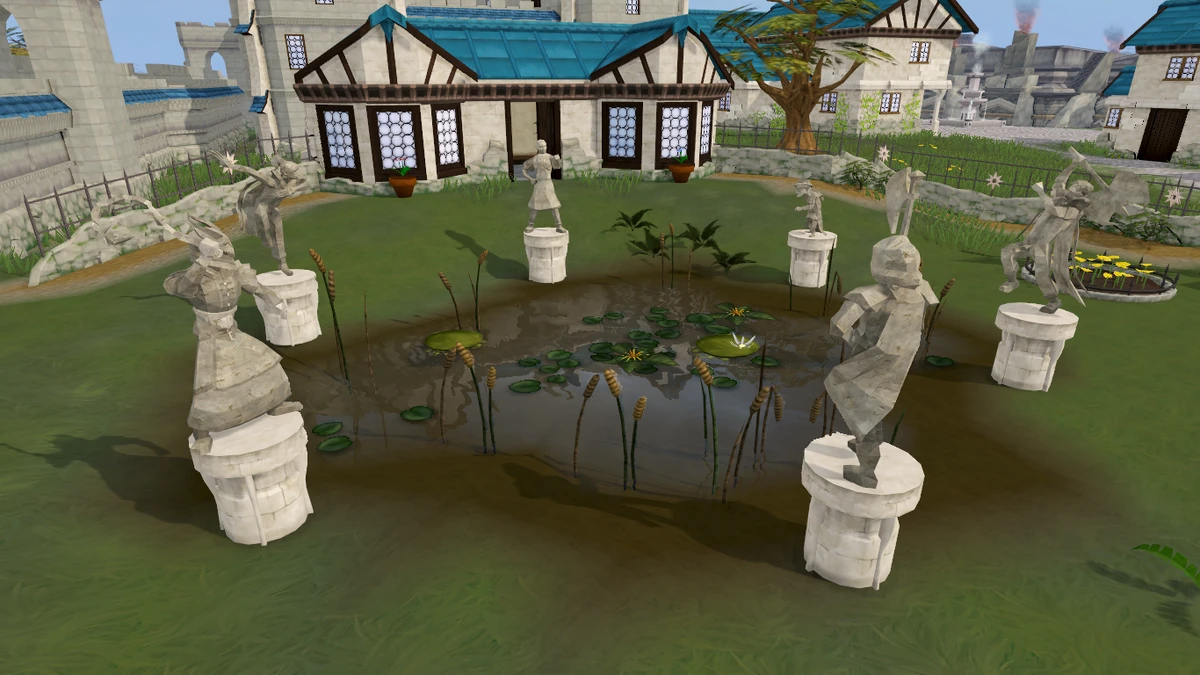 RuneScape:Featured images/File:Falador park statues.png (obsolete 2 ...
