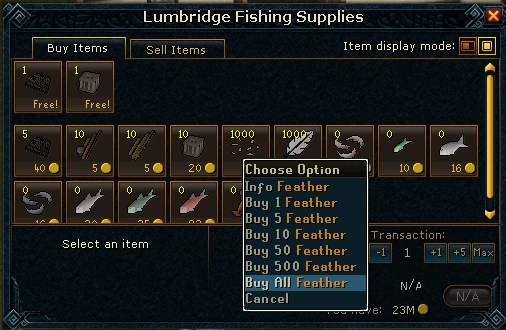 Coin profits guide/Buying feathers | RuneScape Wiki | Fandom