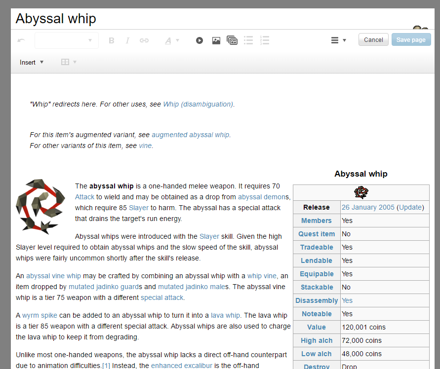 RuneScape:Editing/VisualEditor basics | RuneScape Wiki | Fandom